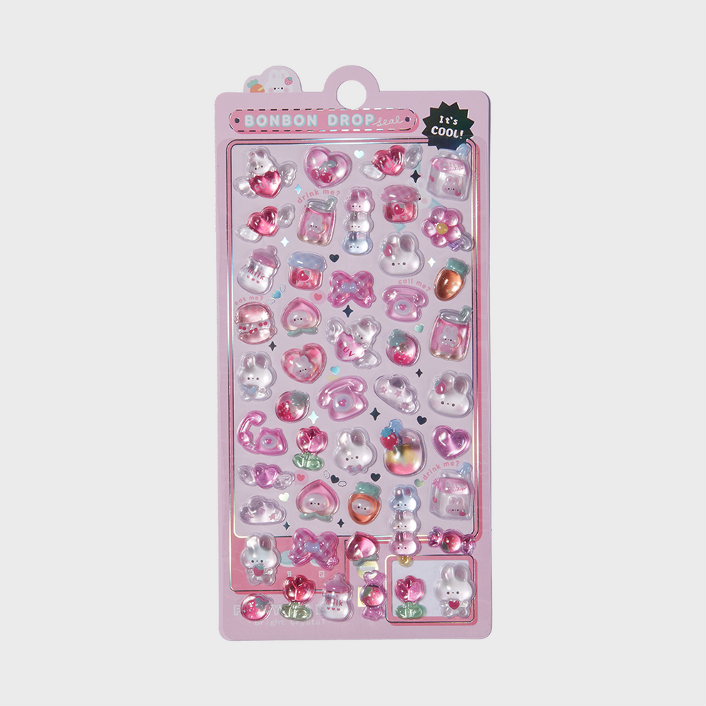Bon Bon Drop stickers Pink Bunny B613 – Wacky Mail Pop