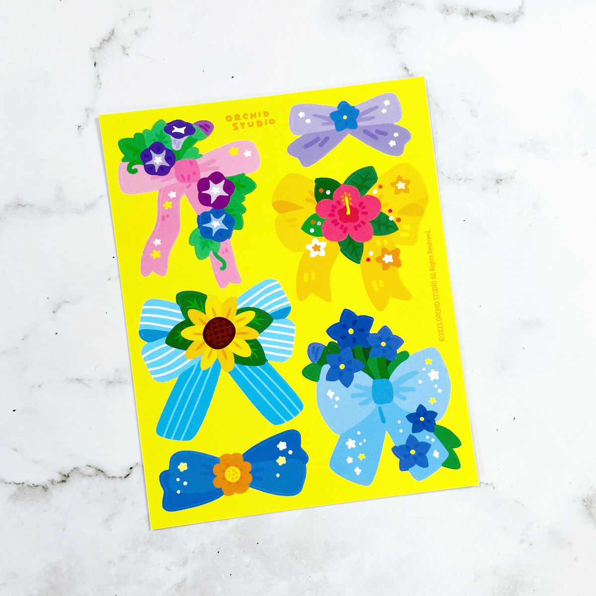 Orchid Studio Summer Ribbons sticker A278 – Wacky Mail Pop