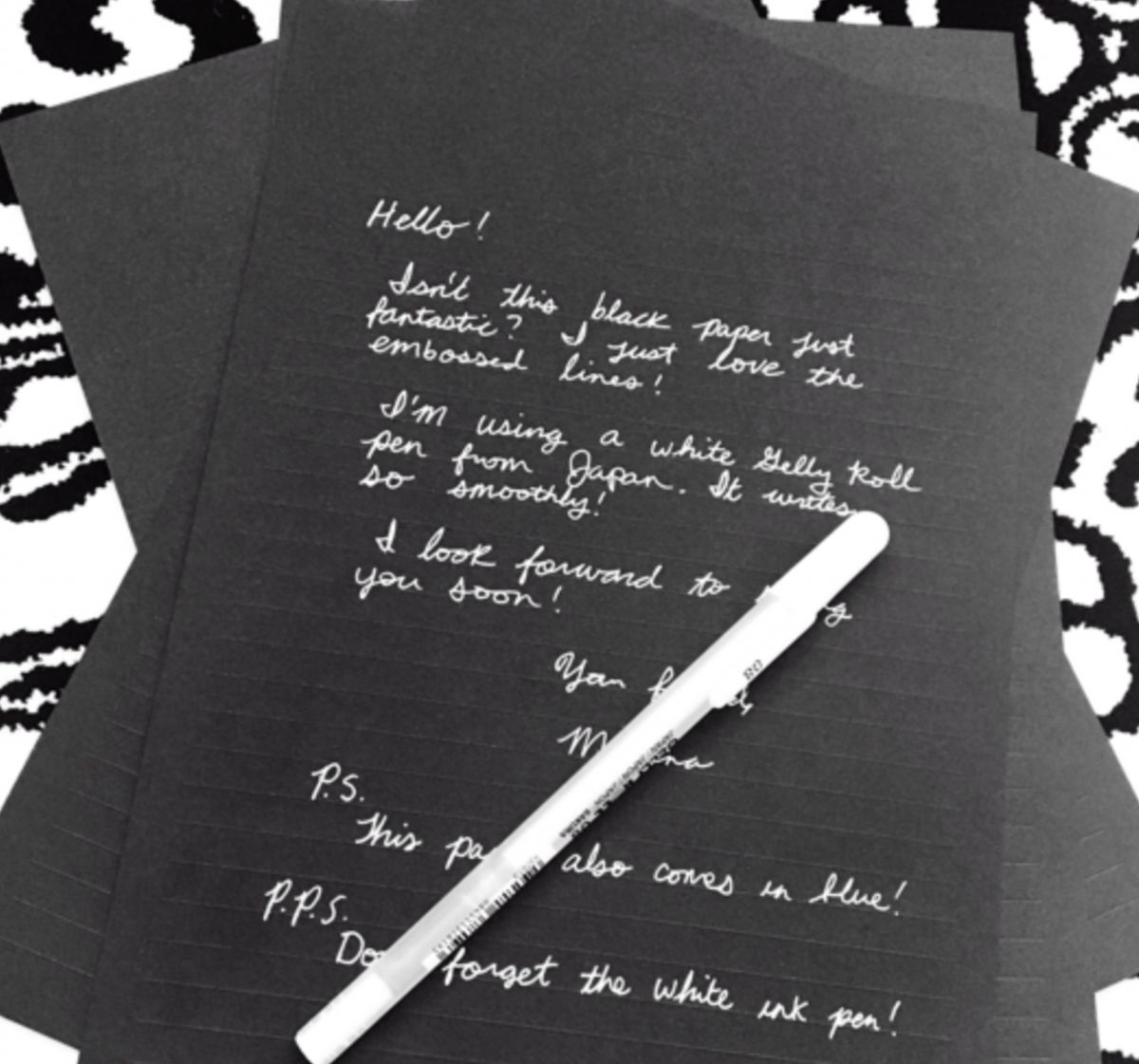 Black Embossed Letter Set – Wacky Mail Pop